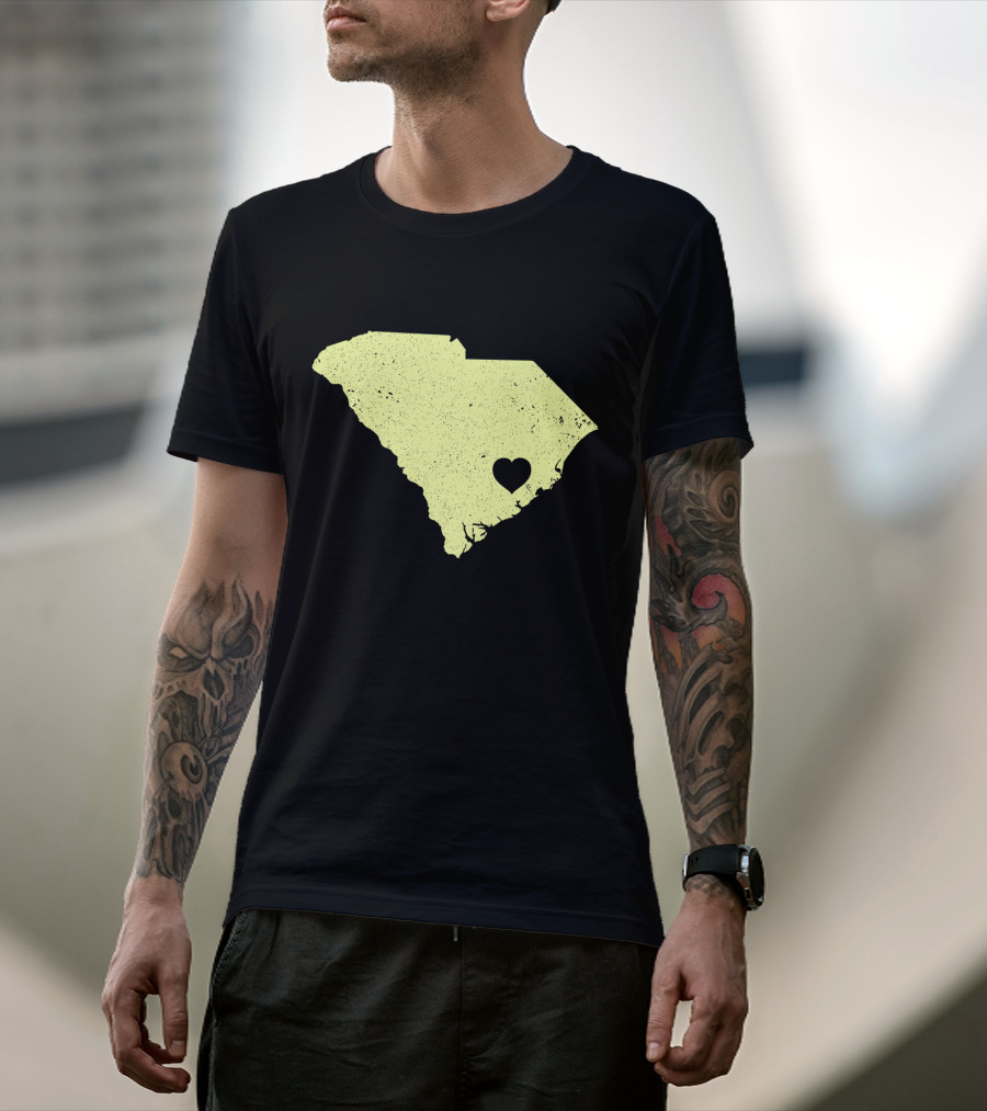 South Carolina Map Heart Charleston Love T-Shirt