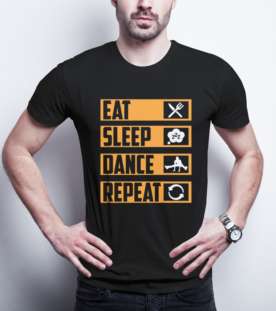 Eat Sleep Dance Repeat Iconic Lifestyle Steps T-Shirt