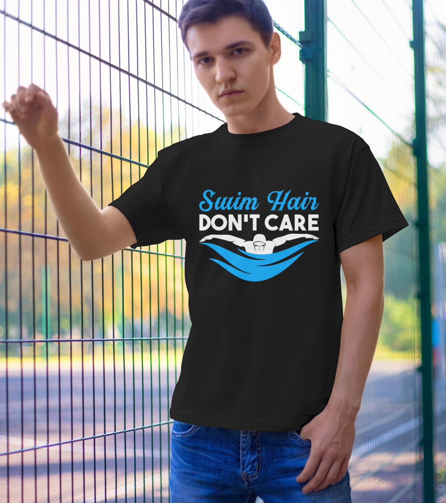 Swim Hair Don't Care Competitive Wave T-Shirt