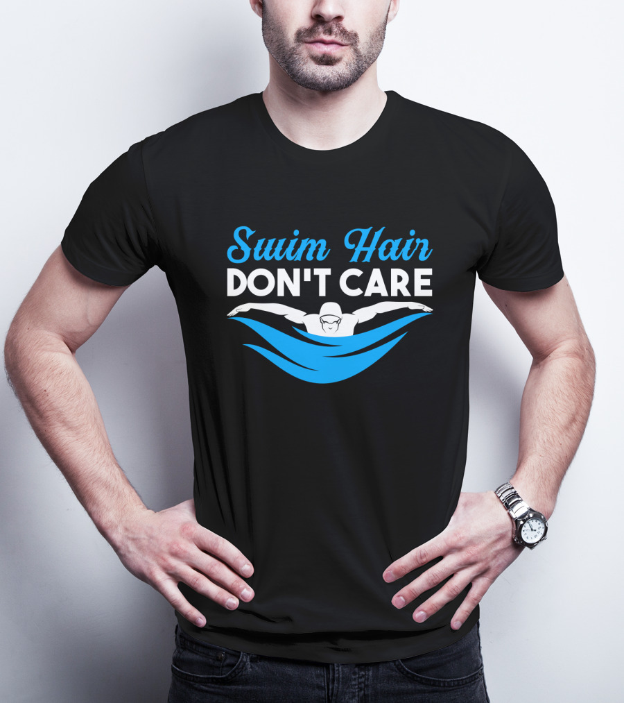 Swim Hair Don't Care Competitive Wave T-Shirt