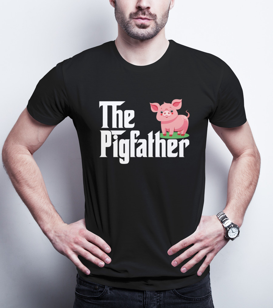 The Pigfather Mafia Movie Parody Pig T-Shirt