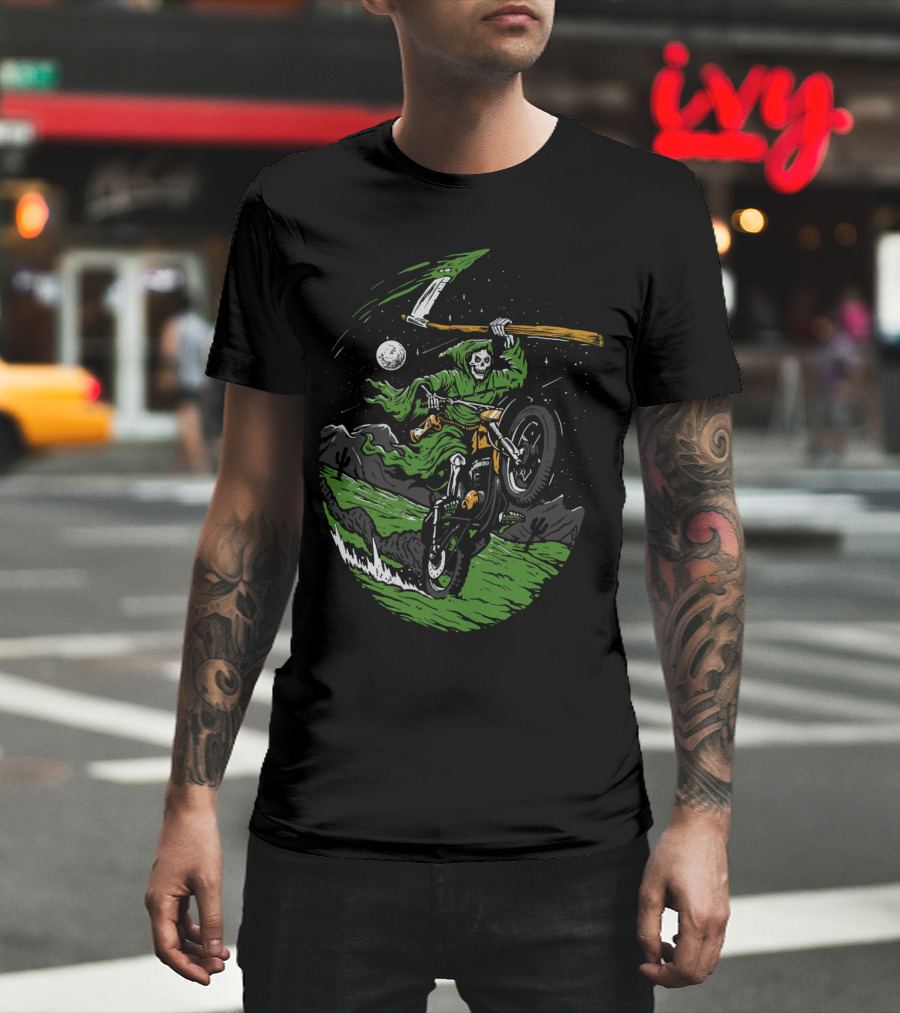 Goblin Ride Motor Cross Reaper Night Adventure T-Shirt