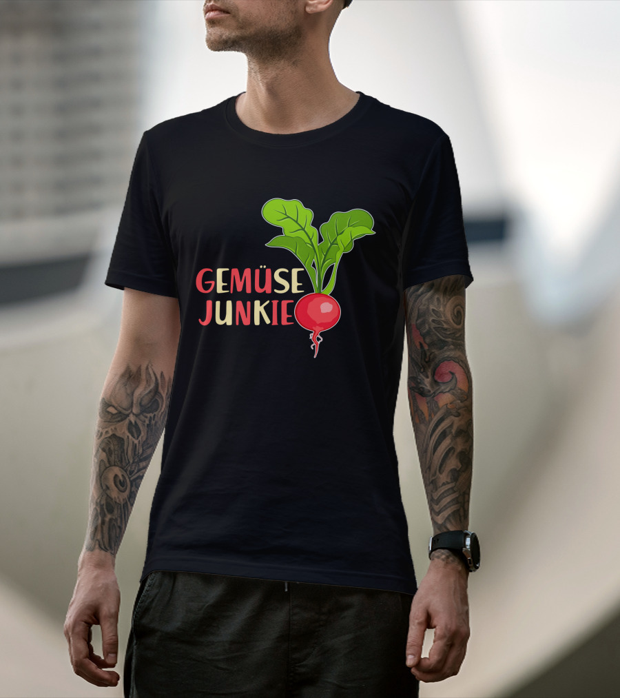 Gemüse Junkie Radish Enthusiast Vibrant Vegetable Lover T-Shirt