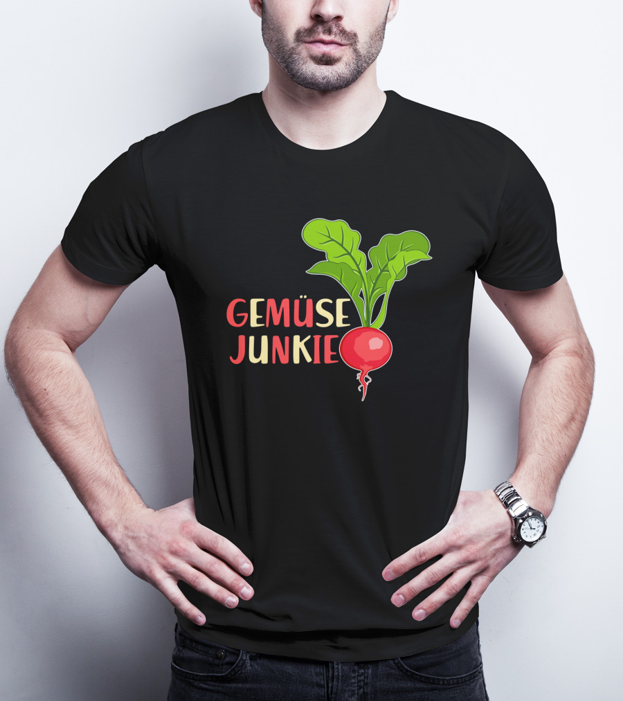 Gemüse Junkie Radish Enthusiast Vibrant Vegetable Lover T-Shirt