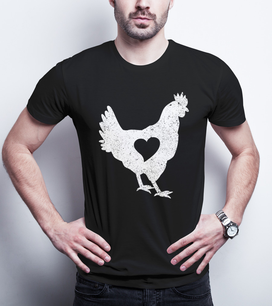 Love Chicken Heart Cutout T-Shirt