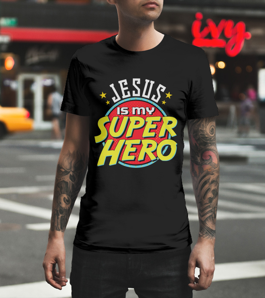 Jesus Is My Superhero Vintage Comic T-Shirt