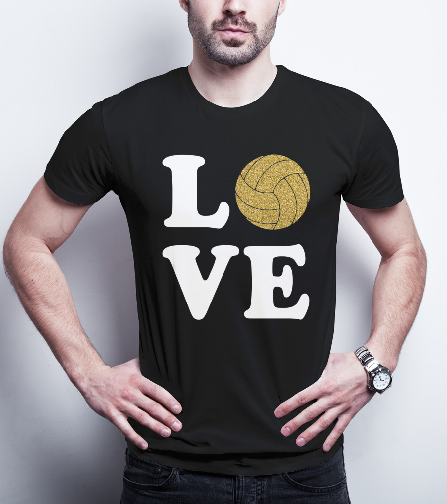 LOVE Volleyball Glitter Ball T-Shirt