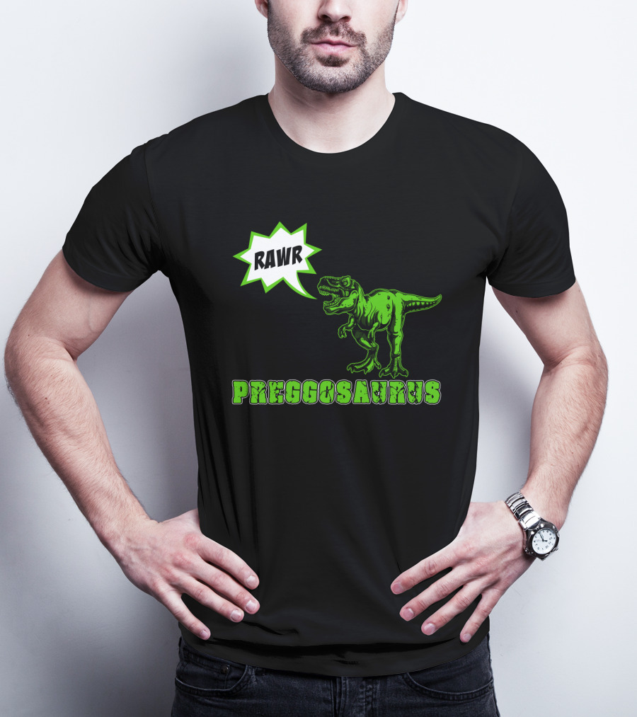 RAWR Preggosaurus T-Rex Fun T-Shirt