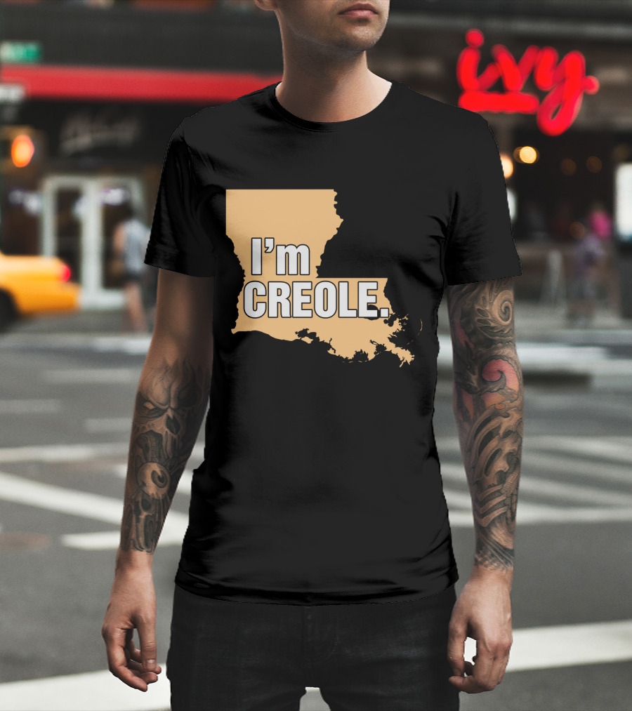 I'm Creole Louisiana Map T-Shirt
