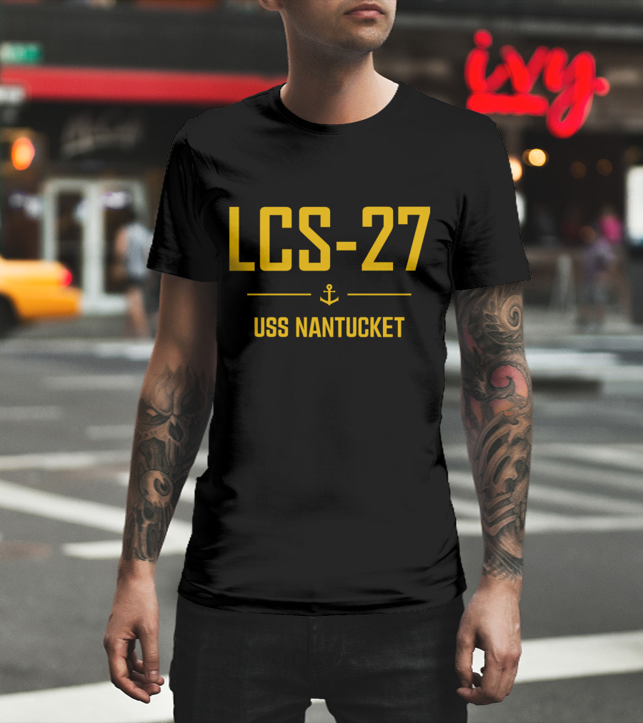 LCS-27 USS Nantucket Anchor T-Shirt