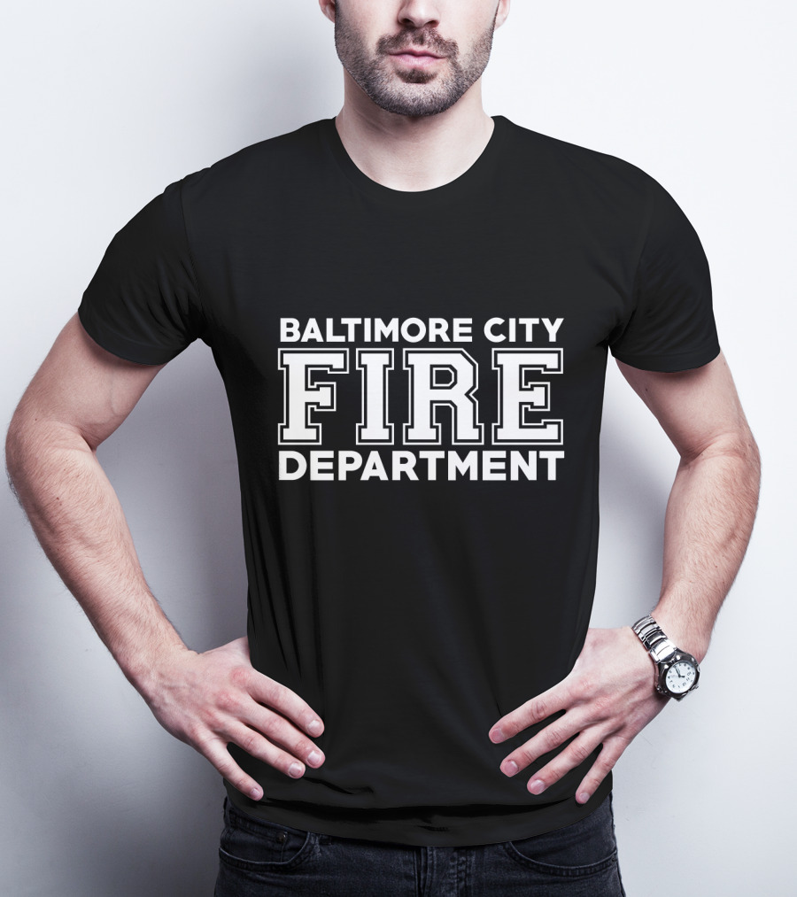 Baltimore City Fire Department Maryland Firefighter Enthusiast Wear T-Shirt