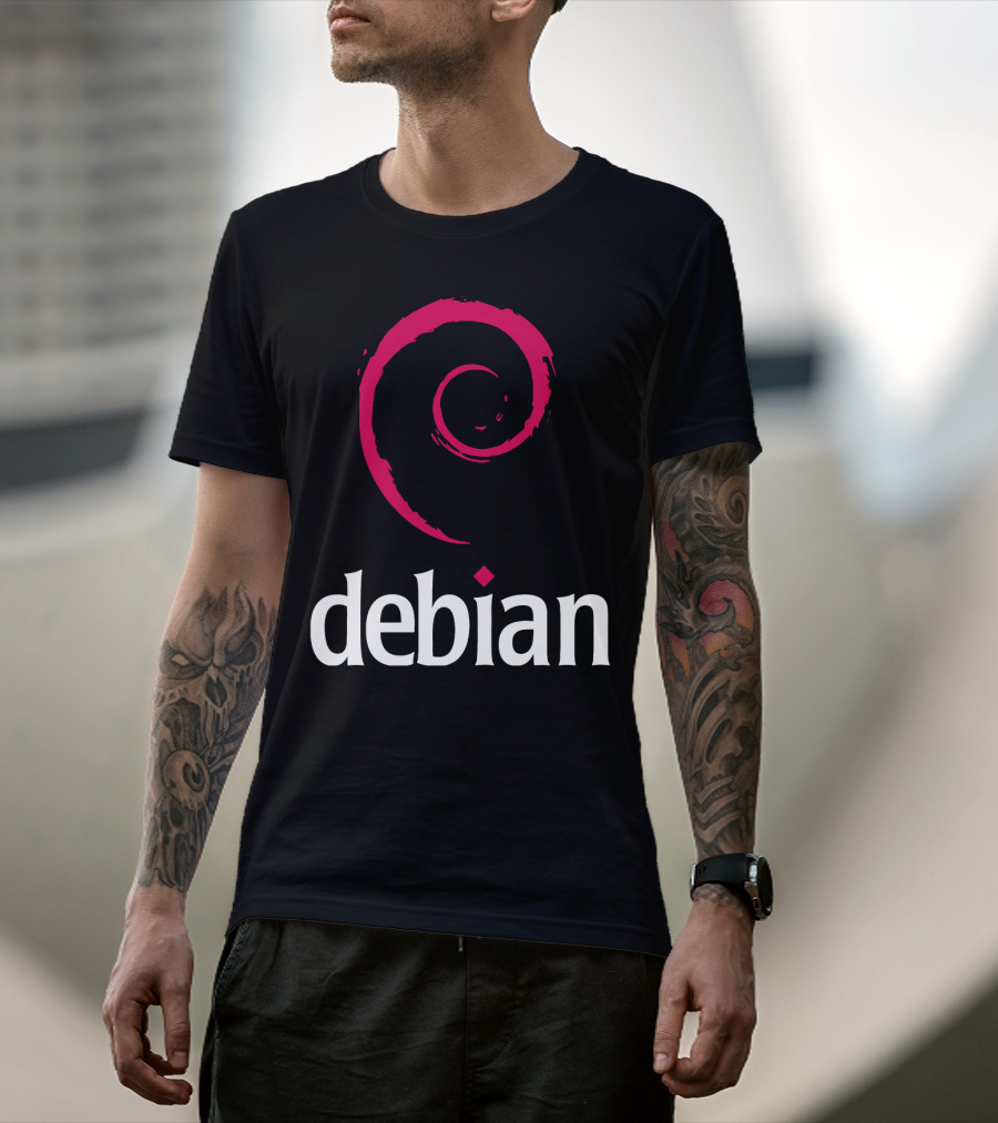 Debian Linux Logo Spiral T-Shirt
