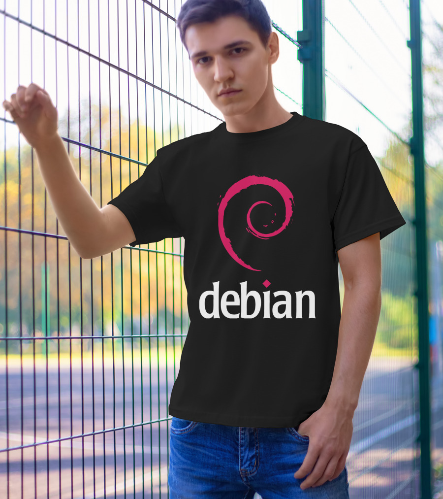 Debian Linux Logo Spiral T-Shirt