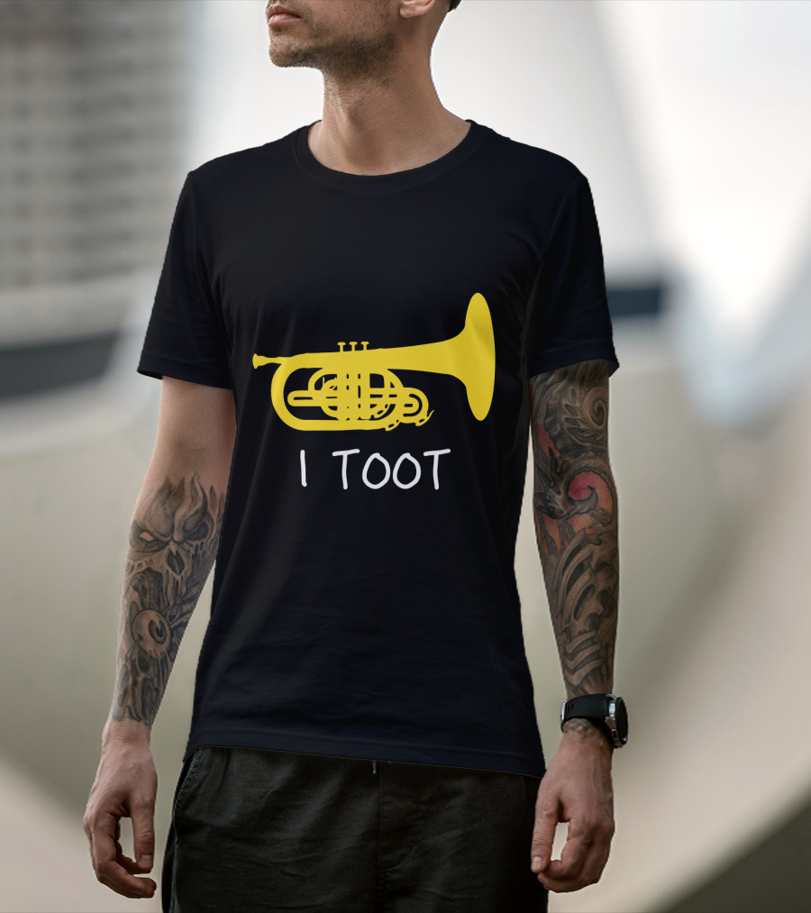 Funny Mellophone I Toot Yellow Instrument T-Shirt