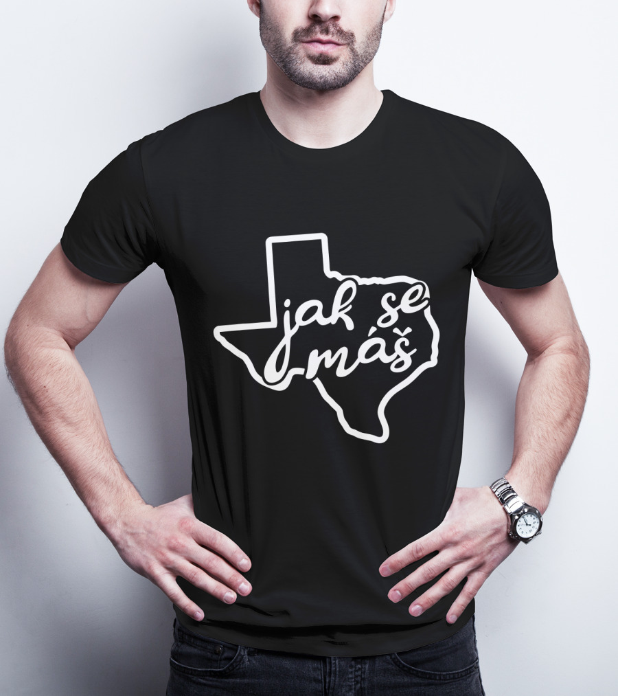 Jak Se Mas Texas Czech State Outline T-Shirt