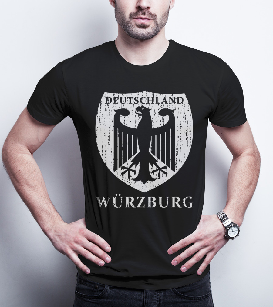 Deutschland Würzburg German Eagle Emblem T-Shirt