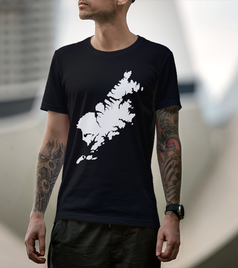 Kodiak Island Alaska Map Outline Home State T-Shirt