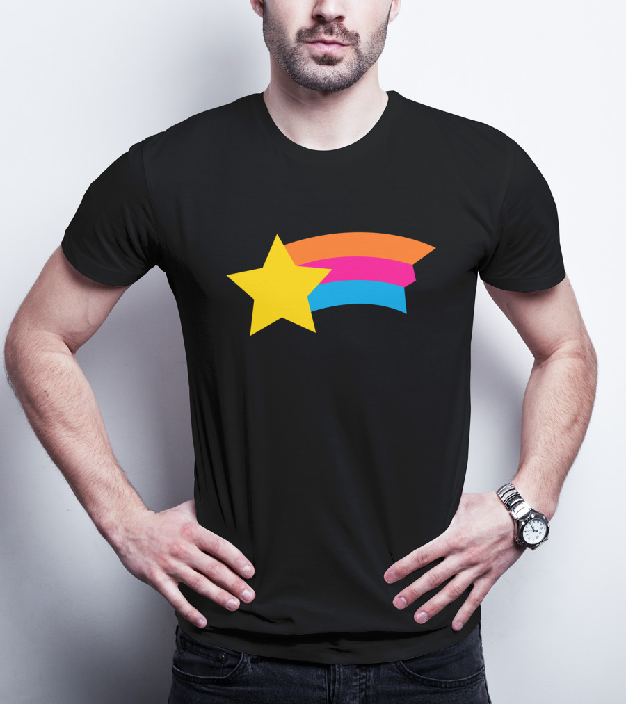 Lorch Street Vibrant Shooting Star Rainbow Stripe T-Shirt