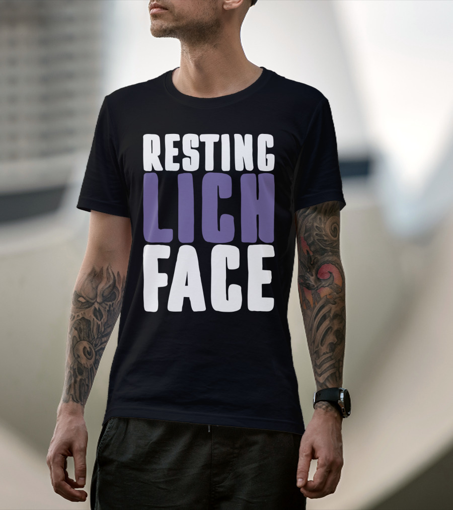 Resting Lich Face Dungeons Dragons Humor T-Shirt