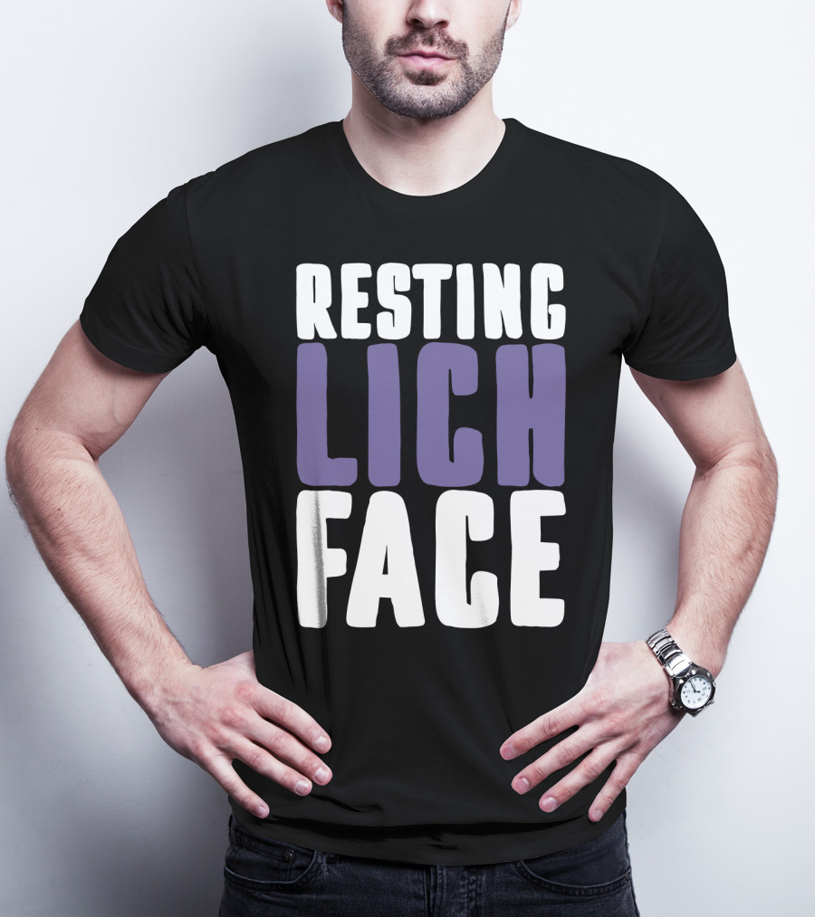 Resting Lich Face Dungeons Dragons Humor T-Shirt