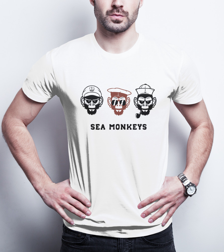Sea Monkeys Trio Nautical Captains T-Shirt