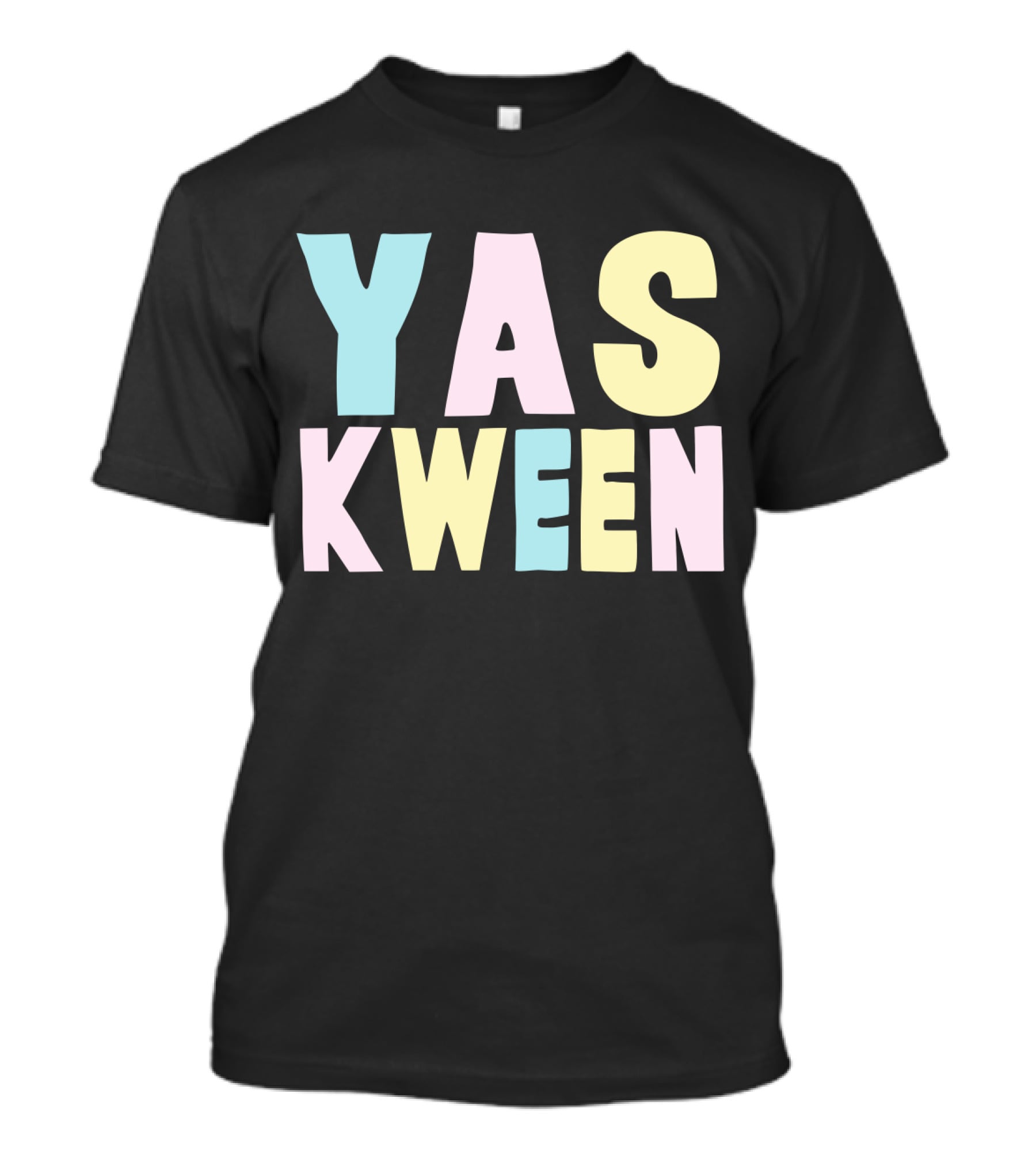 Yas Kween City Yas Queen Multicolor Bold Letters T-Shirt