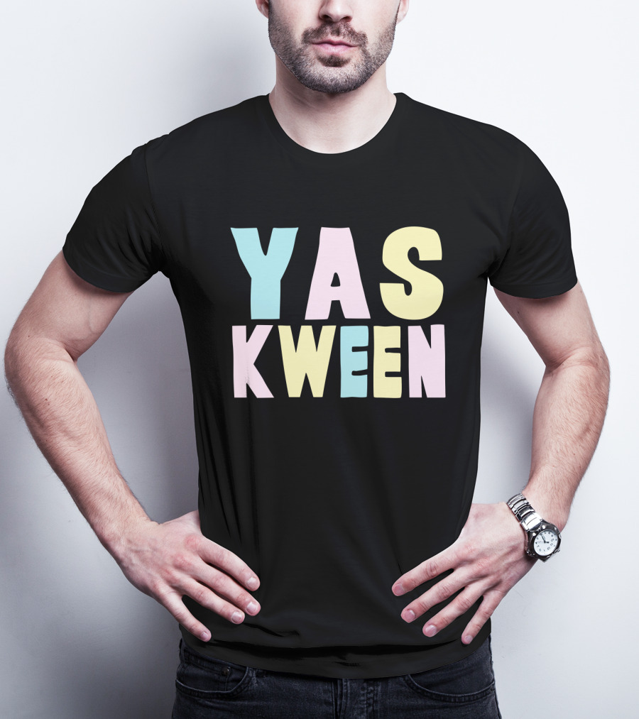 Yas Kween City Yas Queen Multicolor Bold Letters T-Shirt