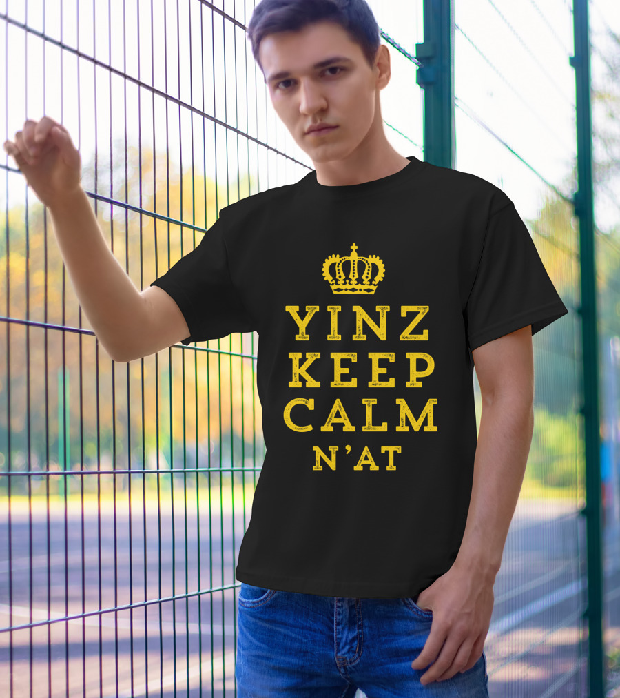 Yinz Keep Calm N'at Crown Logo Pittsburgh T-Shirt