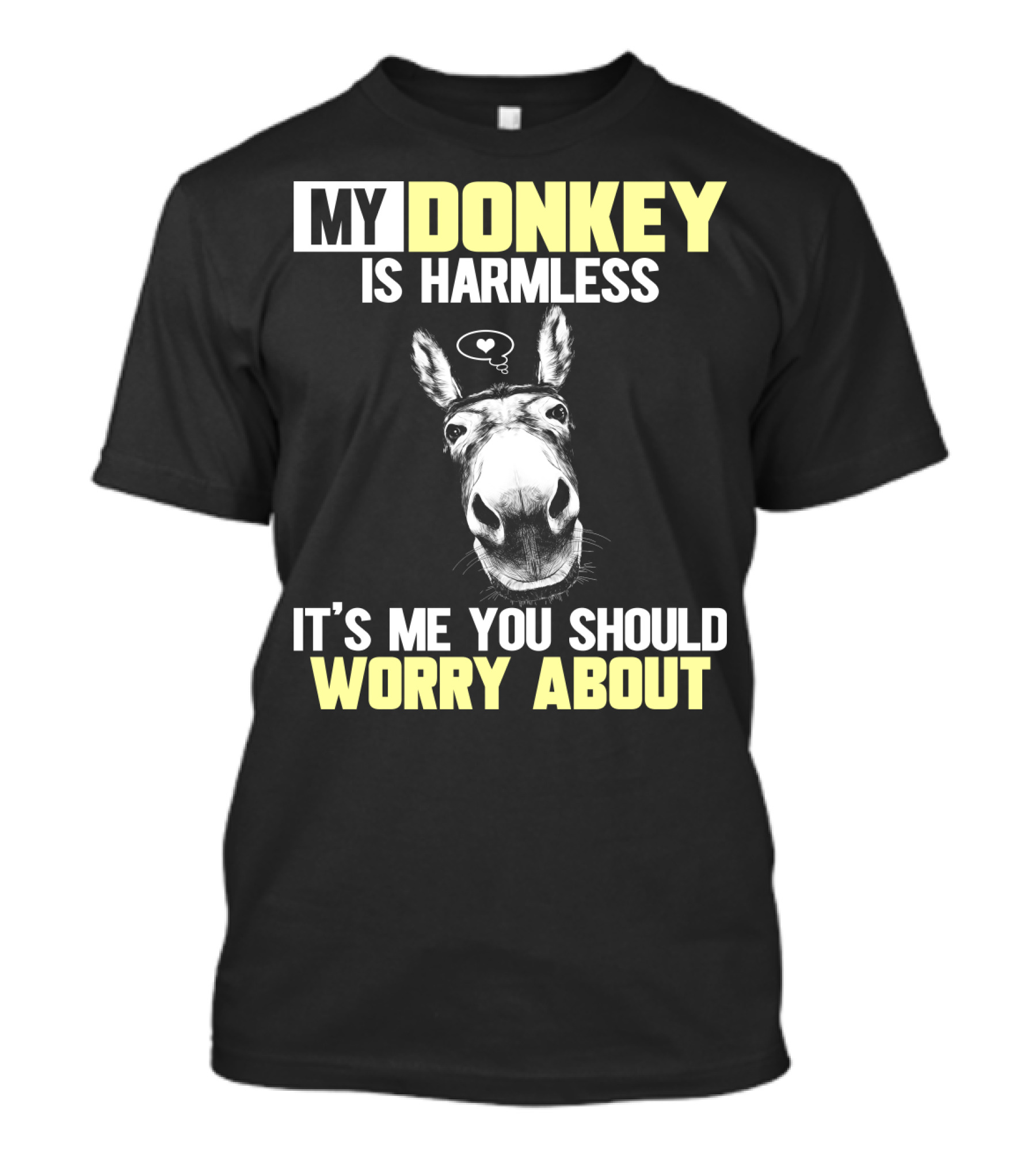 MY DONKEY IS HARMLESS IT'S ME YOU SHOULD WORRY ABOUT T-Shirt