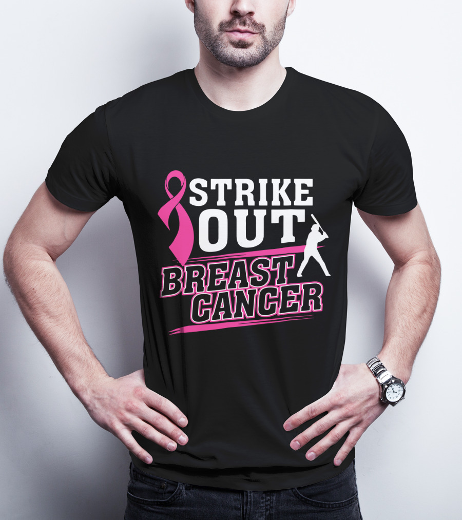 Strike Out Breast Cancer Awareness Baseball T-Shirt
