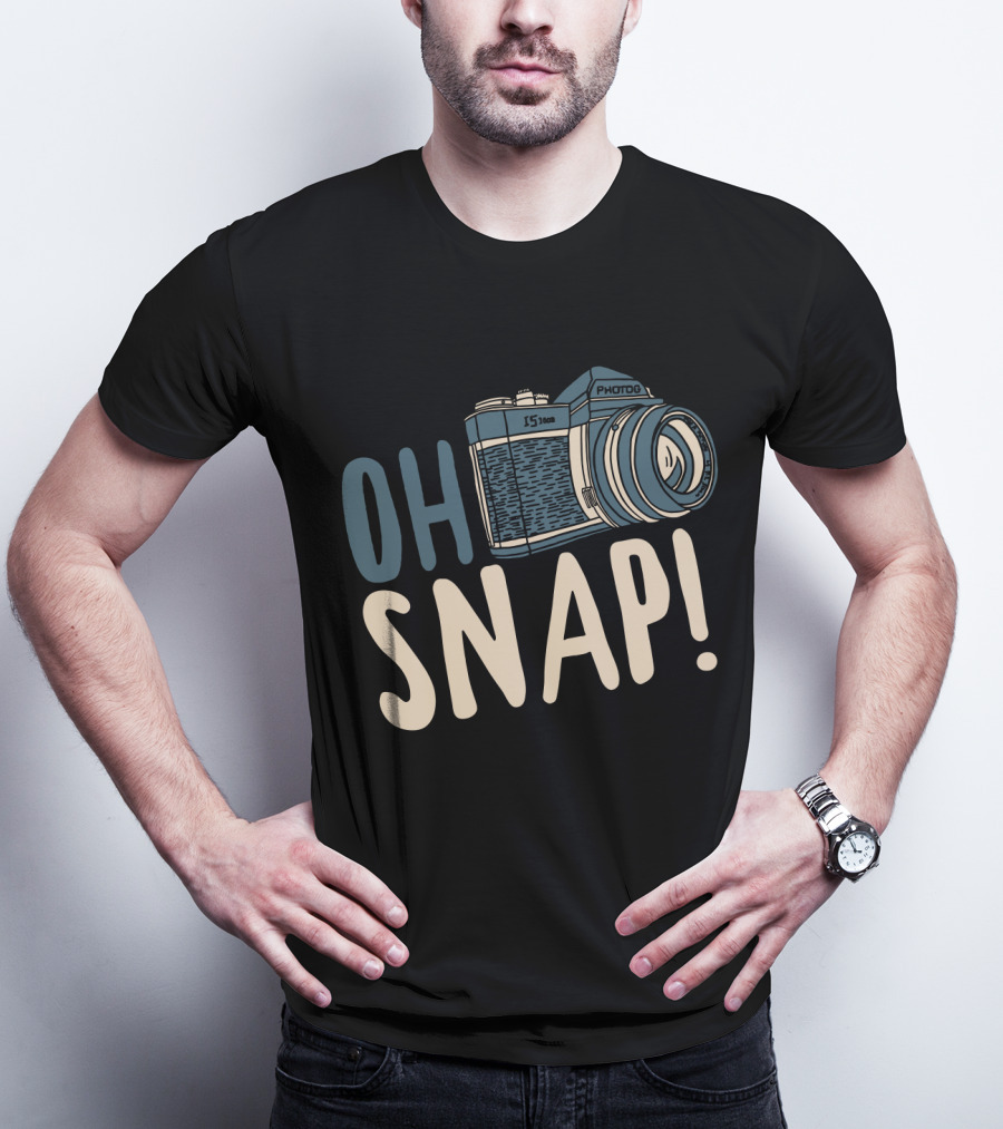 OH SNAP Photography Retro Camera T-Shirt