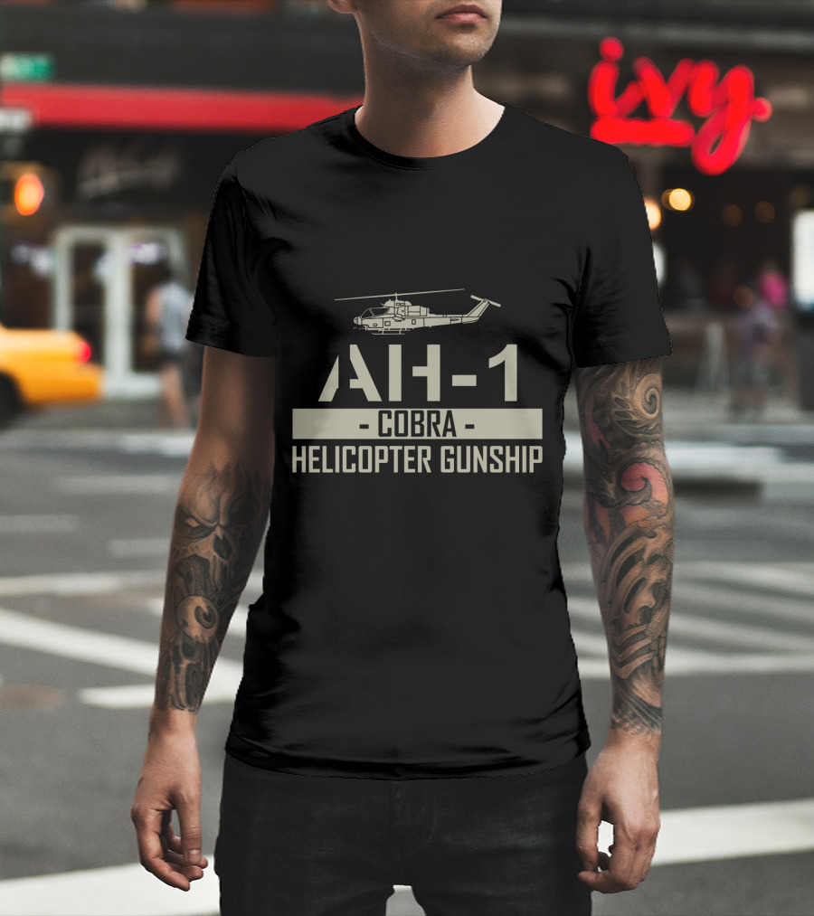 AH 1 Cobra Helicopter Gunship Retro Military T-Shirt
