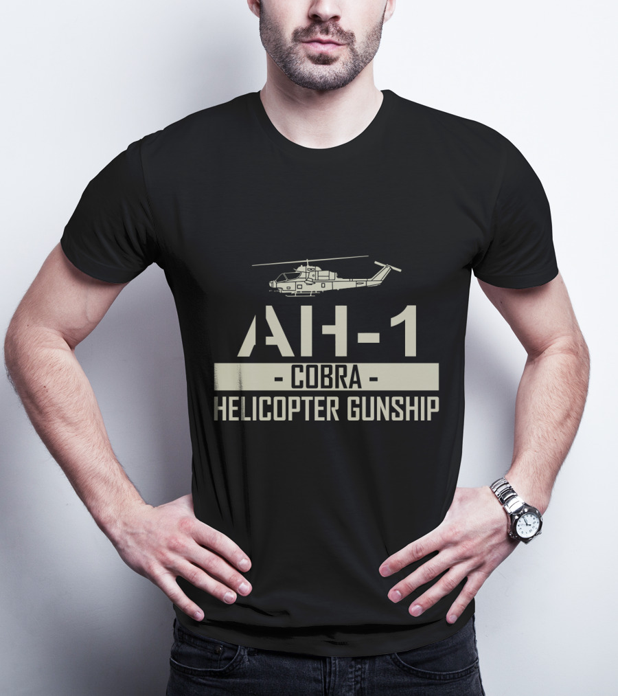 AH 1 Cobra Helicopter Gunship Retro Military T-Shirt