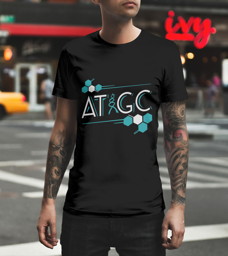 ATGC DNA Funny Science Biology Teachers Molecule Themed T-Shirt
