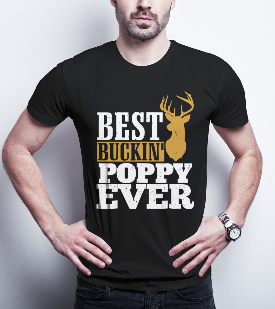 Best Buckin Poppy Ever Deer Head T-Shirt