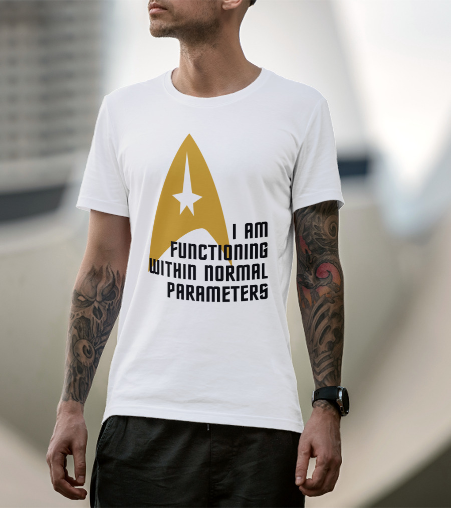 I AM FUNCTIONING WITHIN NORMAL PARAMETERS STAR TREK ICONIC DELTA T-Shirt