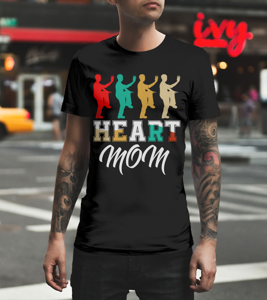 Kung Fu Fighting Heart Mom T-Shirt