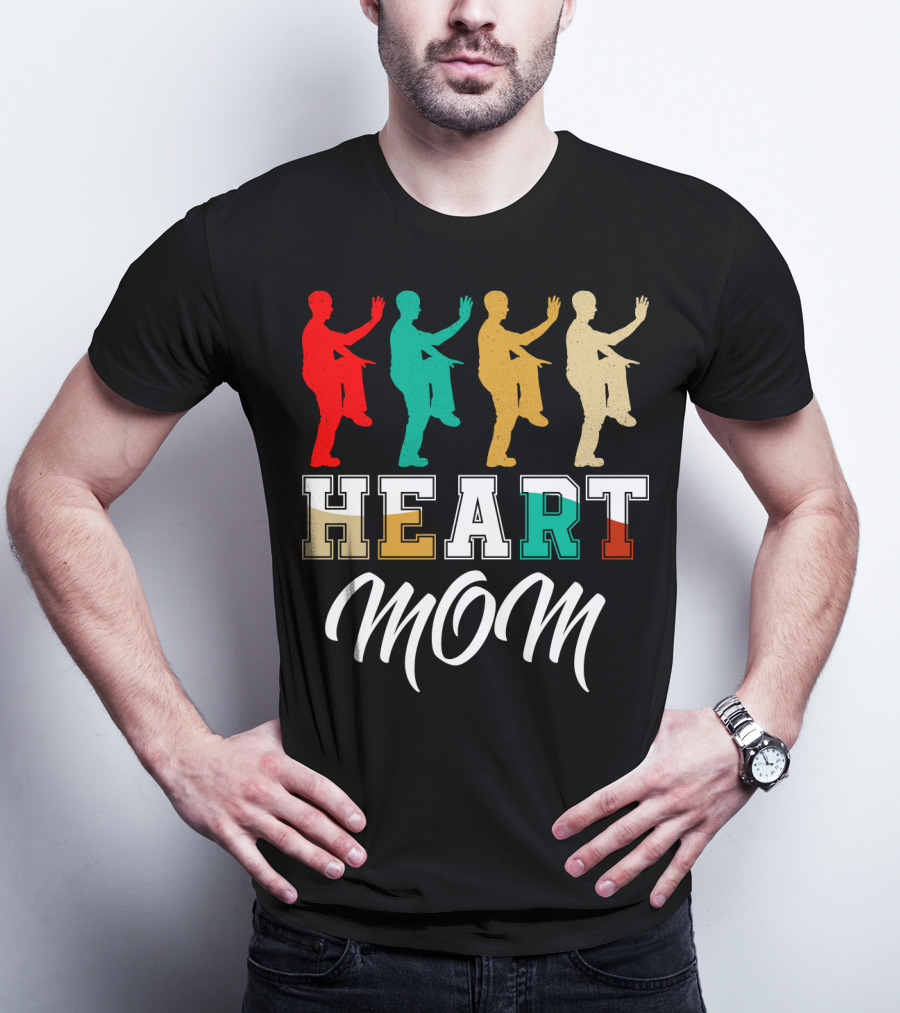 Kung Fu Fighting Heart Mom T-Shirt