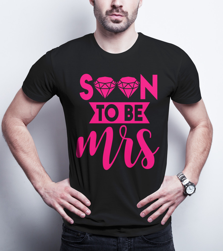 Soon To Be Mrs Diamond Pink Bridal T-Shirt