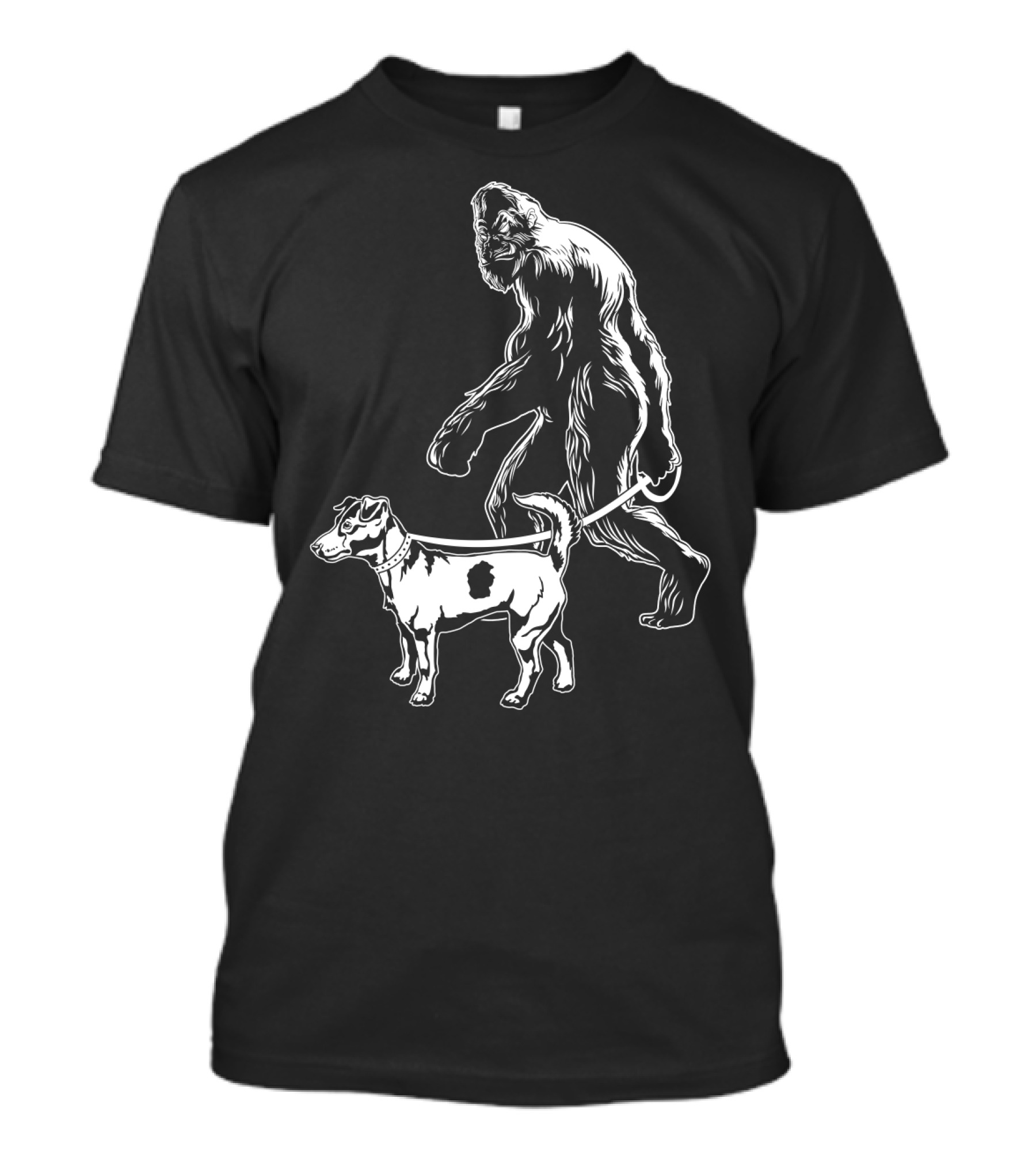 Bigfoot Walking Jack Russell Terrier T-Shirt