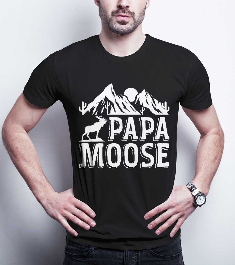 Papa Moose Mountains And Cacti T-Shirt