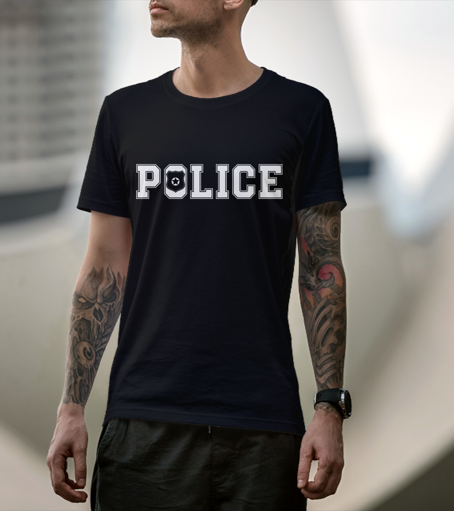 Police Badge Star Logo Law Enforcement T-Shirt