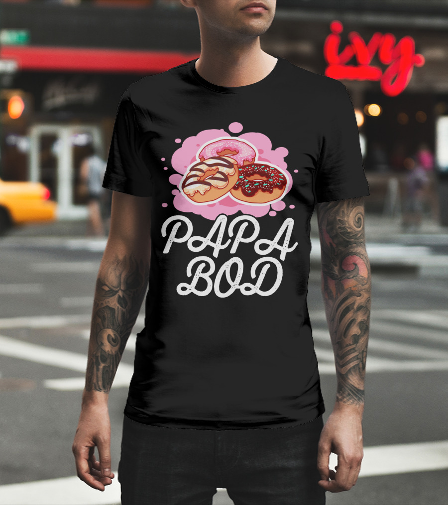 Papa Bod Donut Trio With Sprinkles T-Shirt