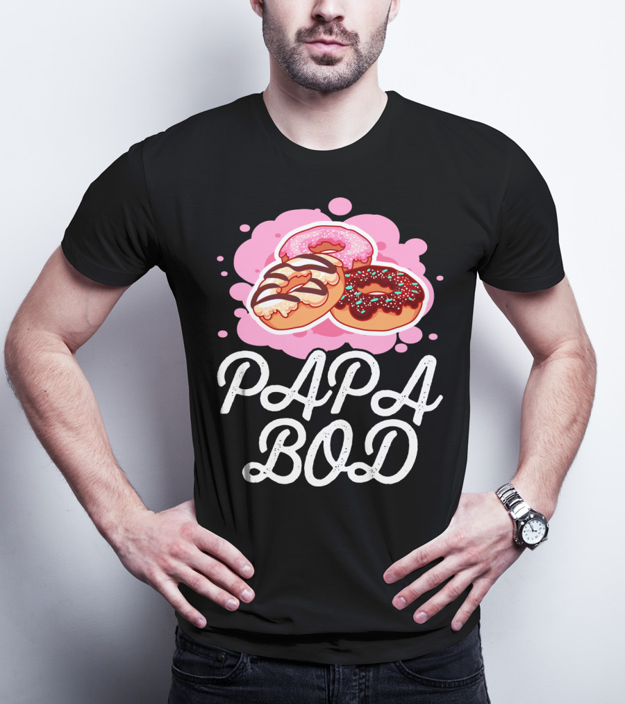 Papa Bod Donut Trio With Sprinkles T-Shirt