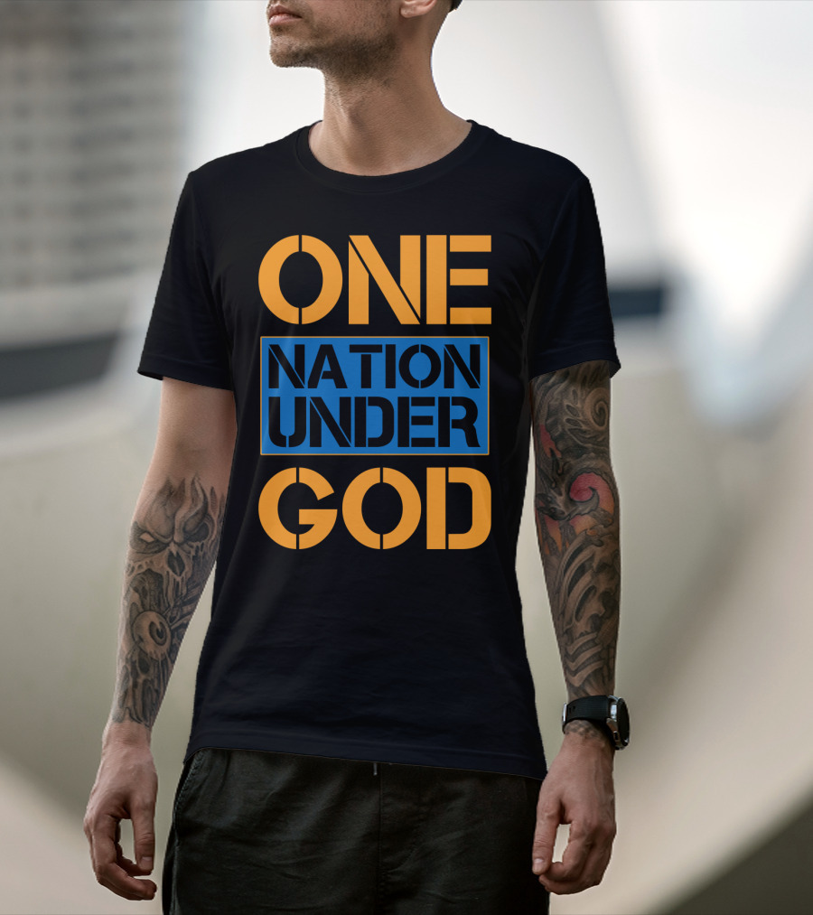 One Nation Under God Bold Color Block T-Shirt