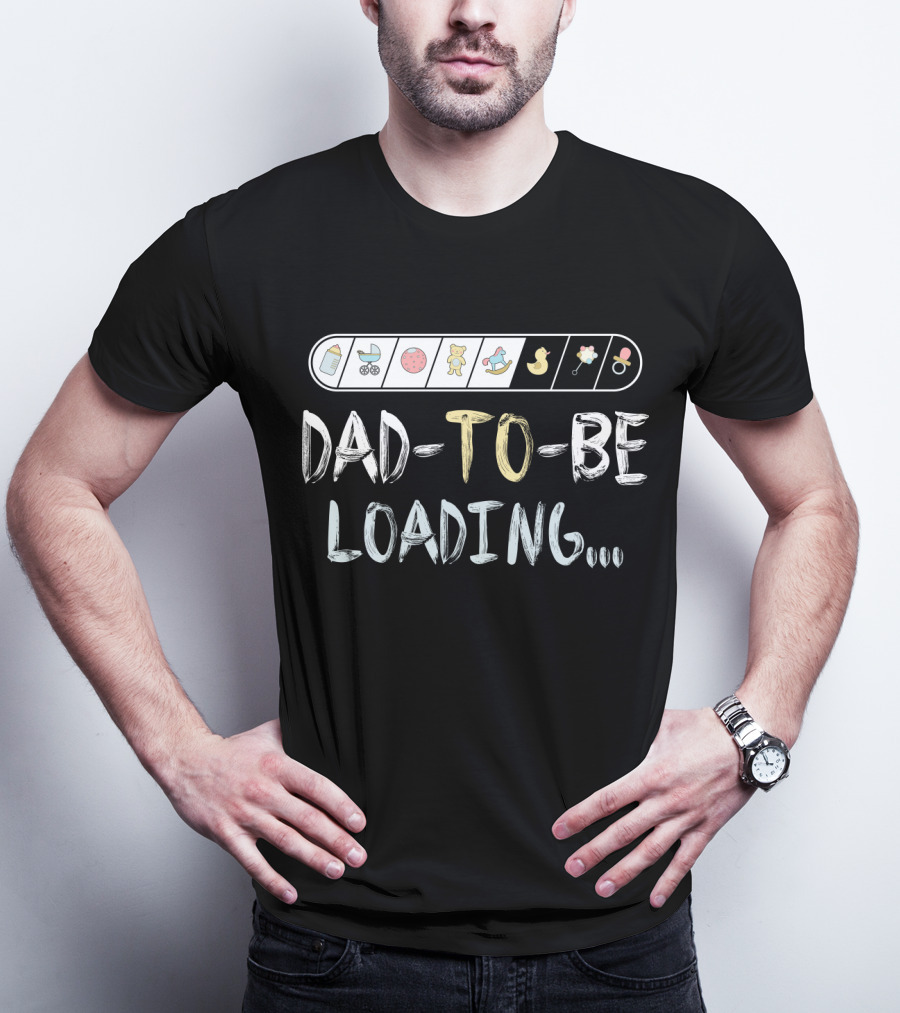 Dad-To-Be Loading Expecting Icons T-Shirt