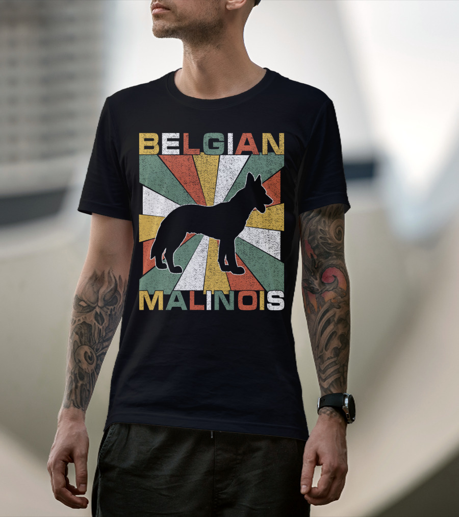 Belgian Malinois Retro 70s Vintage Dog T-Shirt