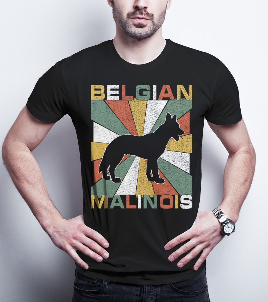Belgian Malinois Retro 70s Vintage Dog T-Shirt