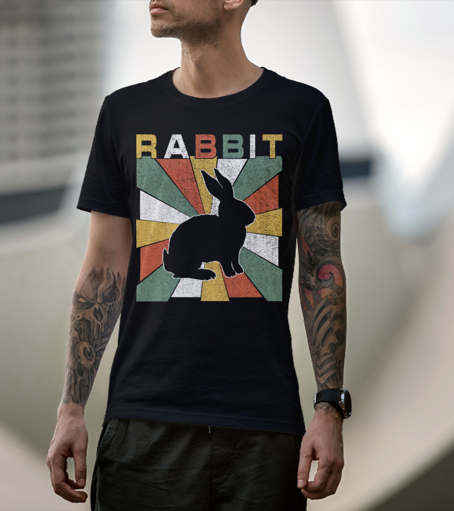 Rabbit Retro 70s Silhouette Sunburst T-Shirt