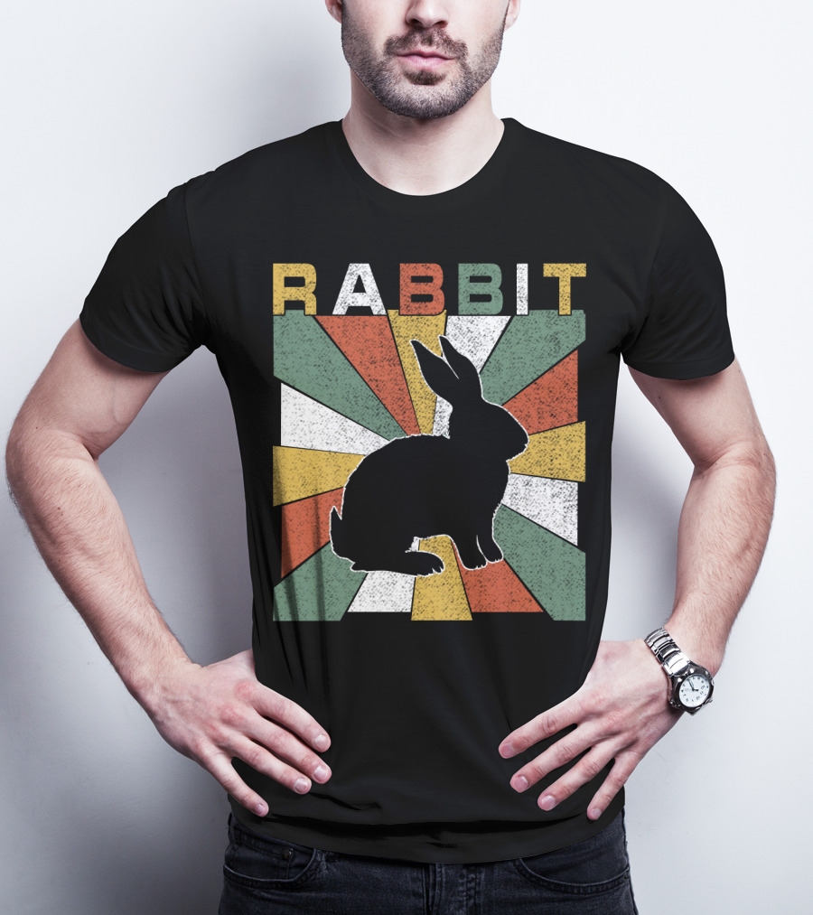 Rabbit Retro 70s Silhouette Sunburst T-Shirt